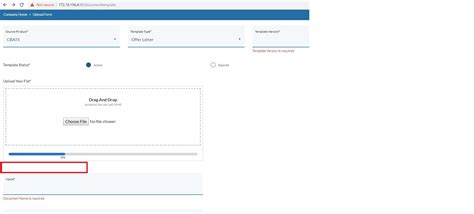 [dms 80] upload document not showing validation message when
