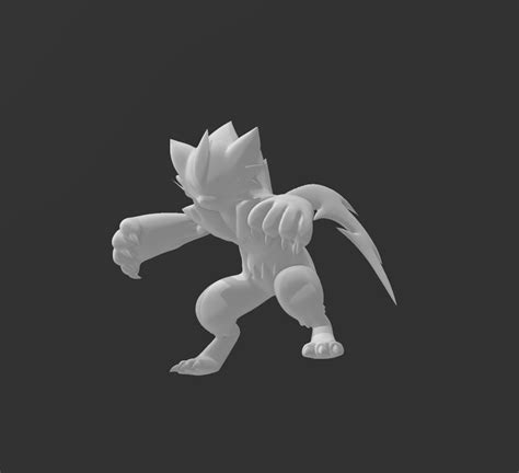 Archivo Obj Zeraora 3d Model Pokemon・plan Imprimible En 3d Para