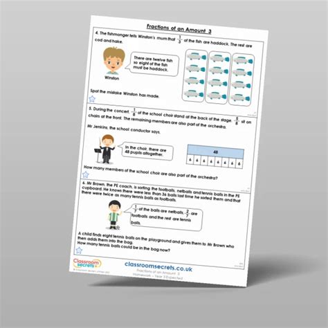Fractions Of An Amount 3 Reasoning And Problem Solving Resource Classroom Secrets