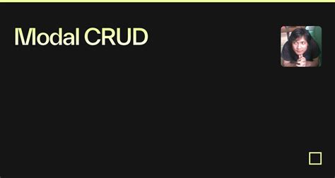 Modal Crud Codesandbox