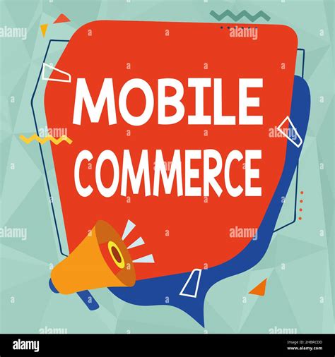 Conceptual Display Mobile Commerce Concept Meaning Using Mobile Phone To Conduct Commercial