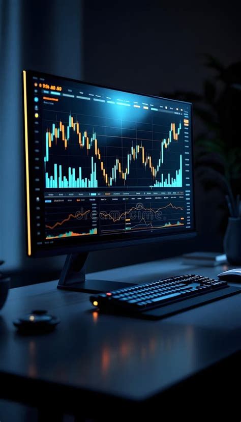 Night Trading Session Stock Market Data Analysis On A Modern Desktop Computer Stock