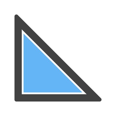 Right Angle Traingle Glyph Blue And Black Icon 10900275 Vector Art At