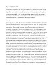 Exploring Sexual Attitudes And Values Across Generations Course Hero