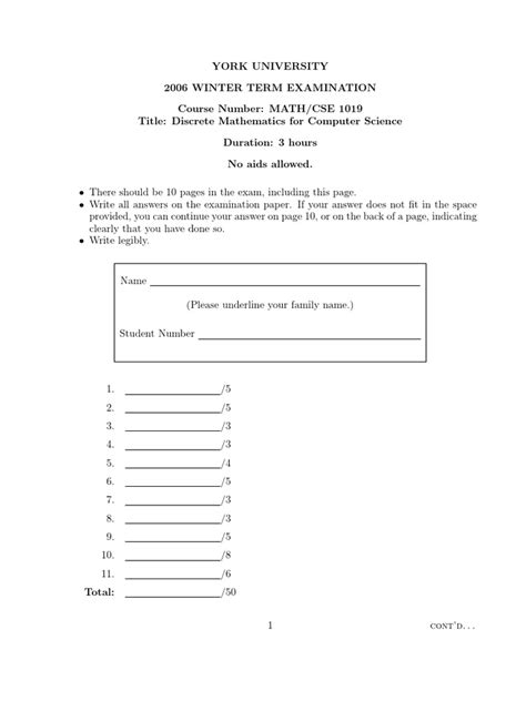 Final 1019w06 Pdf Pdf Recurrence Relation Discrete Mathematics