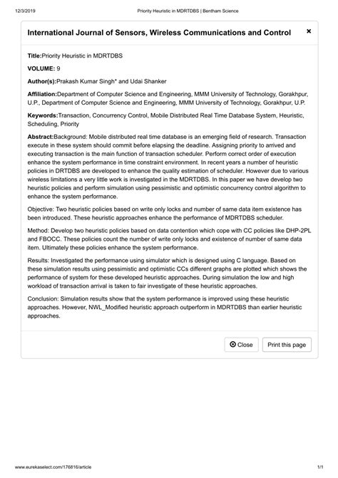 pdf priority heuristic in mdrtdbs