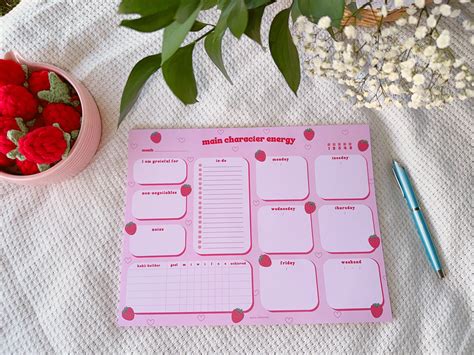 Main Berry Energy Weekly Notepad Ysco Stationery