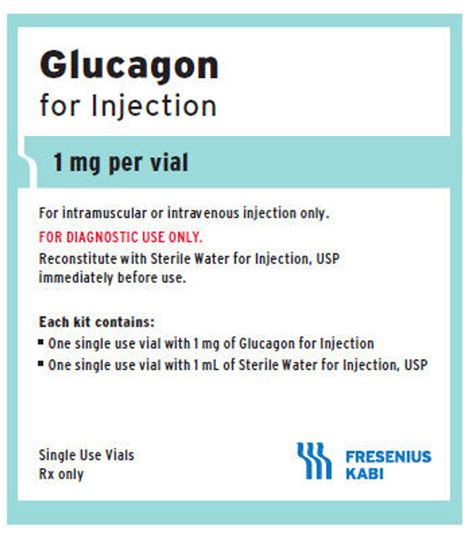 Glucagen Glucagon For Injection 1mg Vial Dixie Ems