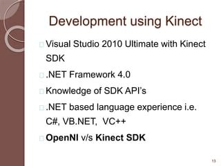 Microsoft Kinect PPT