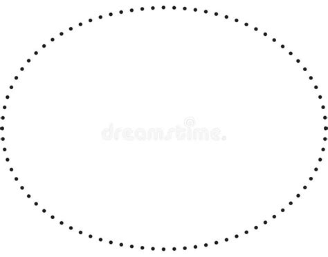 Geometric Oval Shape Element With Dashed Lines Concentric Circle Element Stock Vector