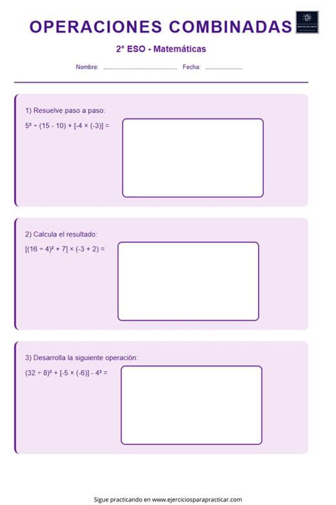 Pin On Operaciones Combinadas Segundo De La Eso
