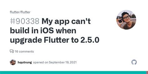 My App Cant Build In Ios When Upgrade Flutter To 250 · Issue 90338 · Flutterflutter · Github