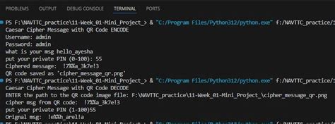 Ayesha Asghar On Linkedin Python Encryption Caesarcipher Qrcodes Cybersecurity Navttc