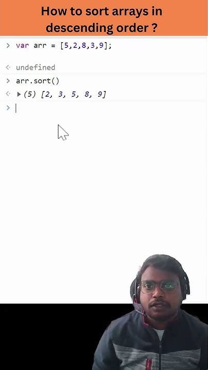 Javascript How To Sort Arrays In Descending Order Shorts Ytshorts Trending Subscribe Youtube