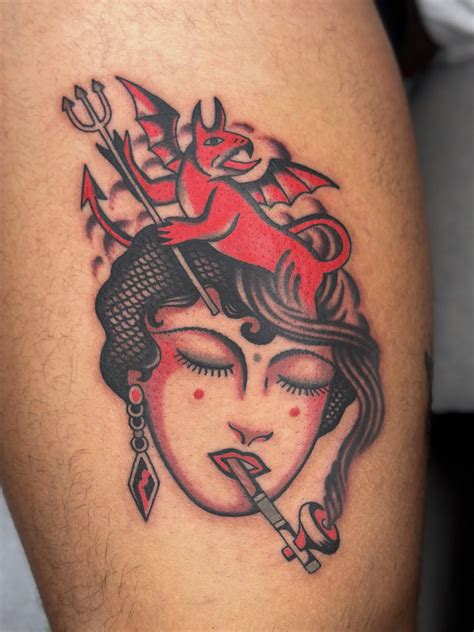 Opium Devil Smoking Lady By Bobeus True Blue Eindhoven R