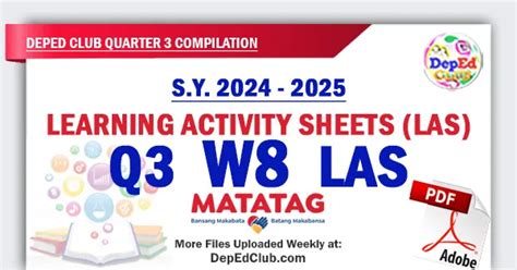 Deped Learning Activity Sheets Quarter 3 Week 8 Archives The Deped Teachers Club