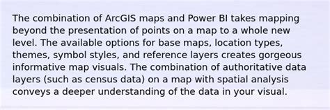 The Combination Of Arcgis Maps And Power Bi Takes Mapping Beyond The