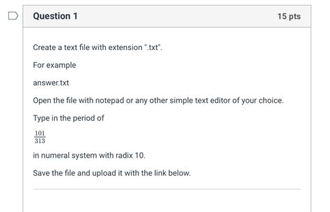 Create A Text File With Extension Txt For Example Chegg Com
