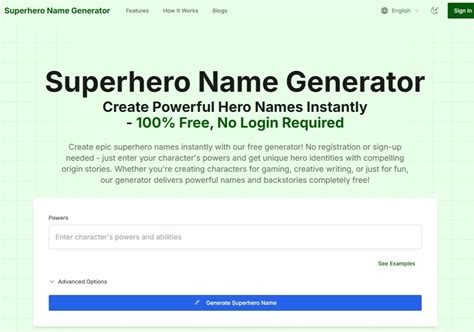 Superhero Name Generator