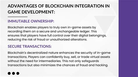 Ppt Key Advantages Of Integrating Blockchain Into Game Development Powerpoint Presentation