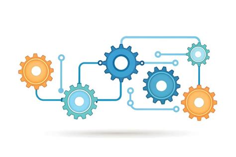 Flat Aipowered Algorithmic Flow Vector Concept With Geometric Shapes