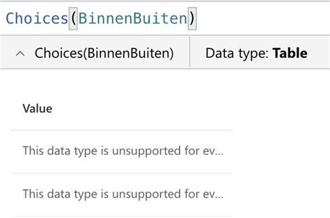 no values in table r powerapps