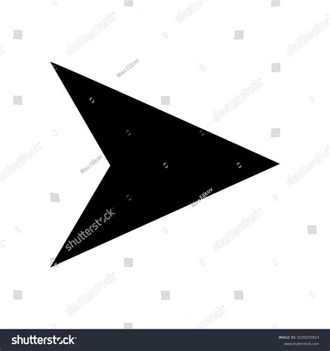 Direction Arrow Triangular Direction Pointer Black Stock Vector Royalty Free 2220155813