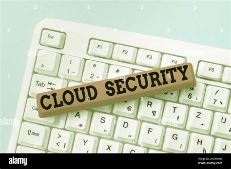 Text Caption Presenting Cloud Security Word Written On Imposing A