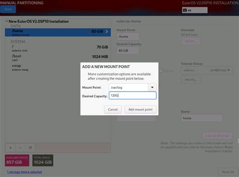 Setting The Installation Destination Fusioncube 1000c 8 1 Product Documentation Huaweidata