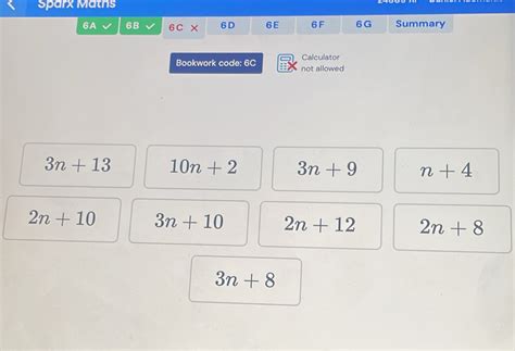 solved sparx maths 6a 6b 6c 6d 6e 6f 6g summary calculator bookwork
