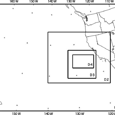 Geographic Locations Of The Four Domains Used In The Numerical