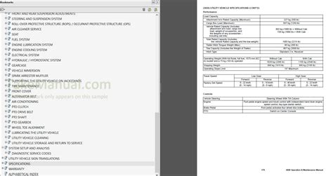Bobcat 3650 Operation And Maintenance Manual Utility Vehicle B3c317001