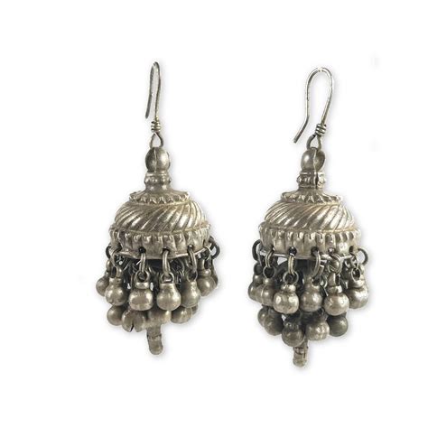 Vintage Rajasthani Jhumki Silver Earrings Buy Online