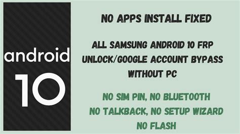 All SAMSUNG Android FRP Unlock Google Account Bypass NO APK APPS INSTALL FIXED YouTube