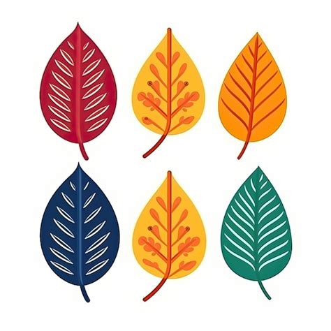 Premium Vector Flat Design Vector Leaves On White Background
