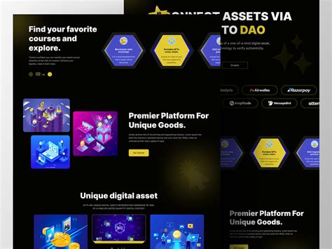 nft website ui design nft landing page nft home page design nft