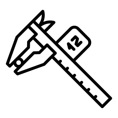 Digital Micrometer Industrial Icon Outline Style 15891573 Vector Art At Vecteezy