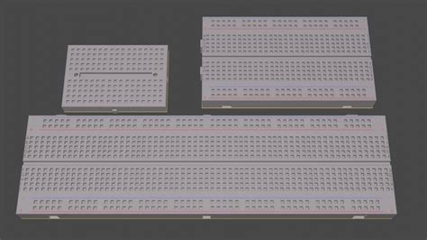 3d Model Breadboard Pack Vr Ar Low Poly Cgtrader