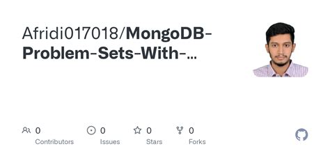 Github Afridi017018mongodb Problem Sets With Solution