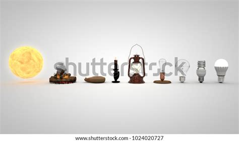 3d Illustration Evolution Lighting Stock Illustration 1024020727