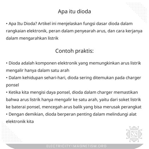 Apa Itu Dioda Electricity Magnetism