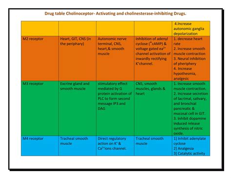 Chart Cholinergic Ppt