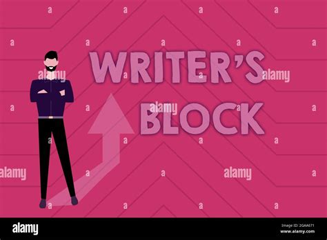 Sign Displaying Writer S Block Word For Condition Of Being Unable To Think Of What To Write