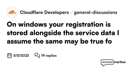 On Windows Your Registration Is Stored Alongside The Service Data I