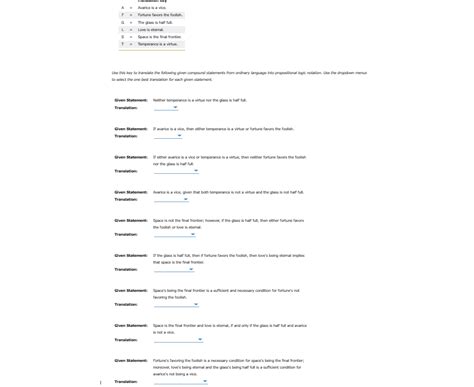 Use This Key To Translate The Following Given Chegg Com