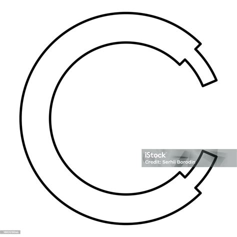 밧줄 선 굵은 밧줄 케이블 자동차 윤곽선 선 아이콘에 대 한 전기 원 모양 검은 색 벡터 일러스트 레이 션 이미지 얇은 평면 스타일 검은색에 대한 스톡 벡터 아트 및 기타