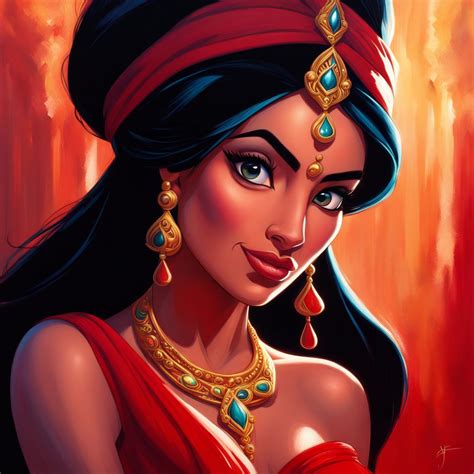 Princess Jasmine In Red By Klarseth On Deviantart