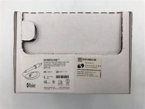 Masimo 108210 Nomoline Sampling Line With Male Luer Lock Connector 25 Box X Gb Tech Usa