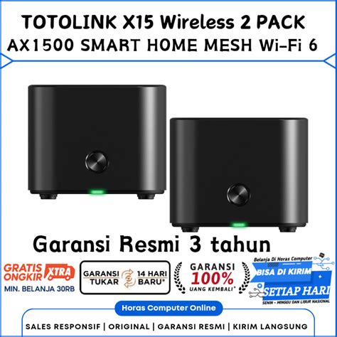 Jual Router Totolink X15 AX1500 Smart Router Home Mesh Wi Fi 6 2 Pack NEW Jakarta Pusat