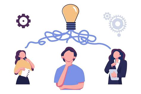 Brainstorming Problem Solving Concept Metaphore Flat Style Illustration Vector Design 34465969